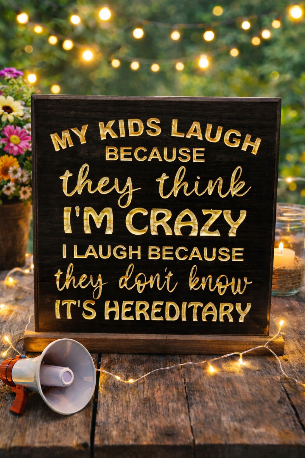 Kids Laugh Sign in Missouri | Rustic Signs By Design